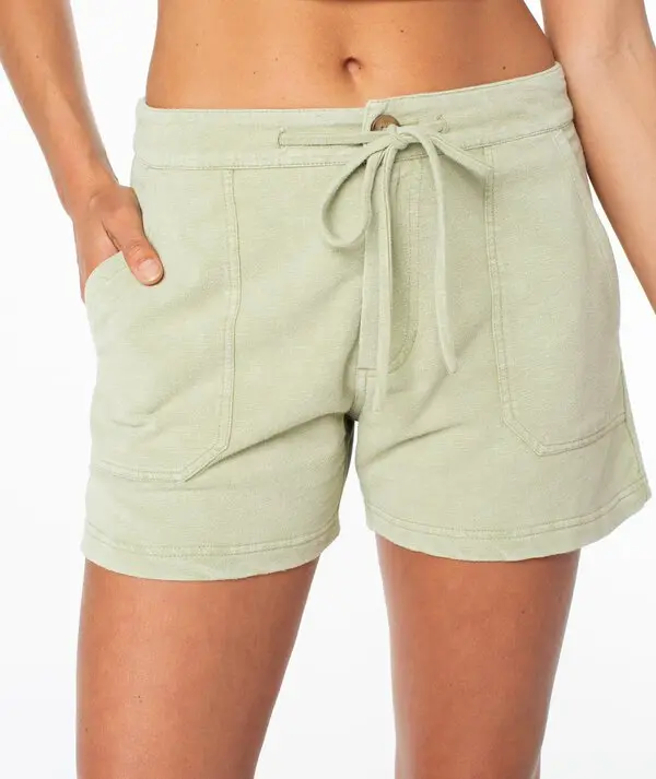 Roxy Relaxed Fit Shorts - Sage Solid