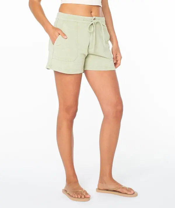 Roxy Relaxed Fit Shorts - Sage Solid