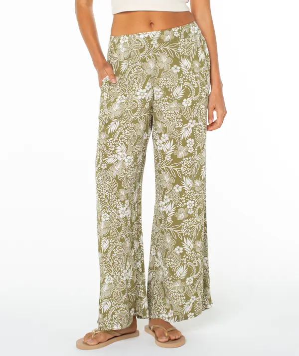 Roxy Midnight Avenue Pant - Olive Branch On The Prowl