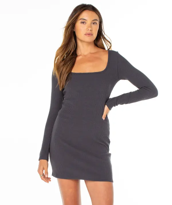 Roxy Feelin Cozy Mini Dress - Phantom