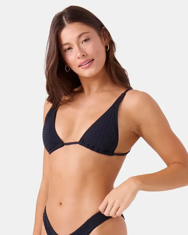 Roxy Haleiwa Built Up Triangle Bikini Top - Anthracite