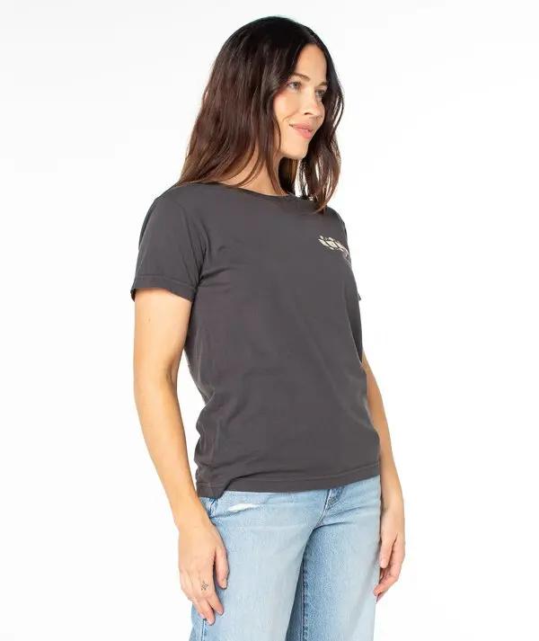 Roxy Printed Boyfriend T-shirt - Phantom Poly Blocks