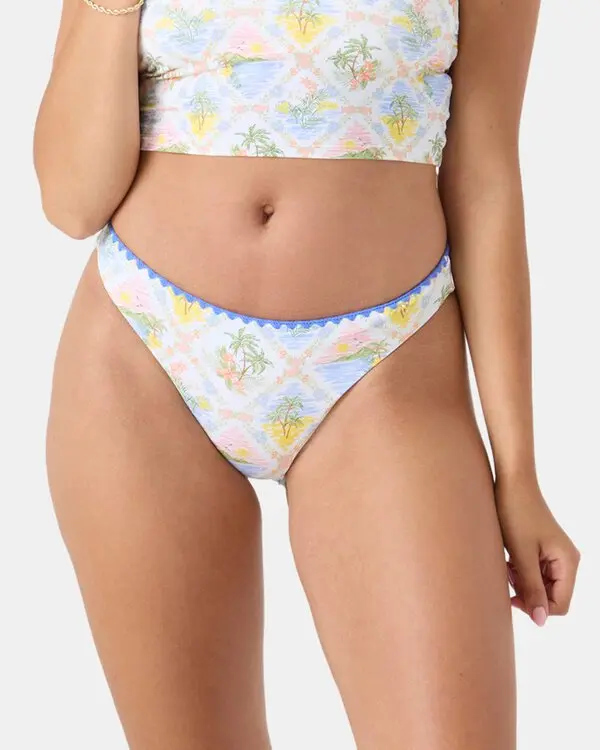 Roxy Printed Bikini Bottom - White/light Multi