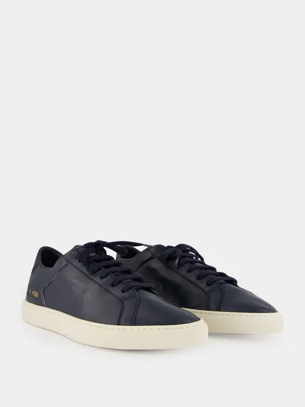 COMMON PROJECTS Achilles Slim Leather Sneakers - Blue
