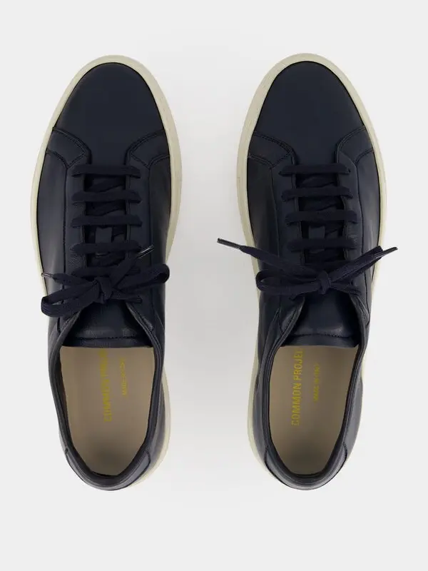 COMMON PROJECTS Achilles Slim Leather Sneakers - Blue