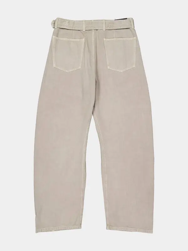 LEMAIRE Twisted Belted Trousers - Grey
