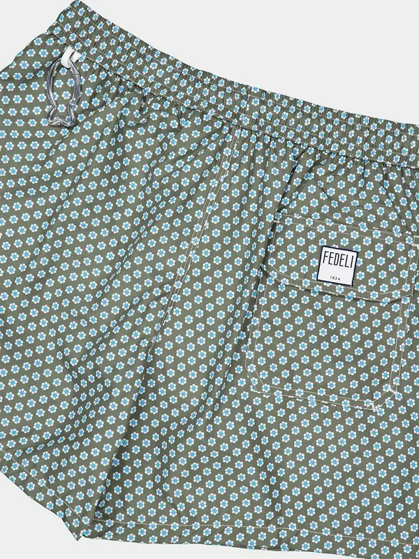 Fedeli Madeira Stars Swim Trunks - Green