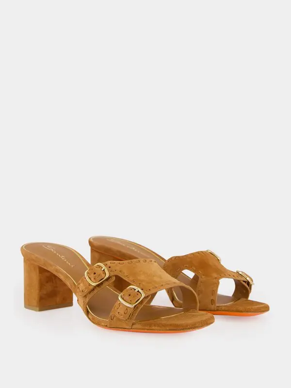 Santoni Light Suede Didi Sandals