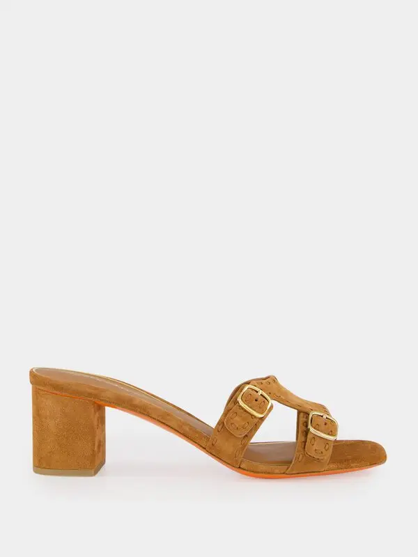 Santoni Light Suede Didi Sandals