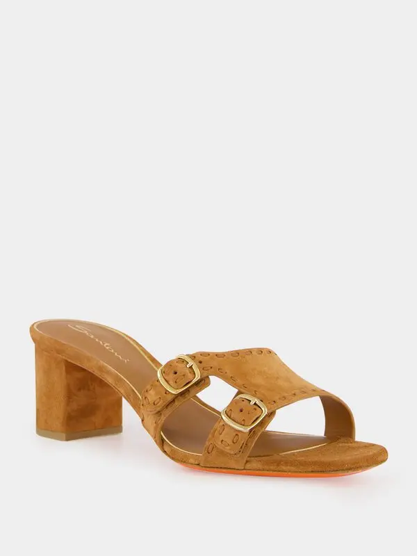 Santoni Light Suede Didi Sandals