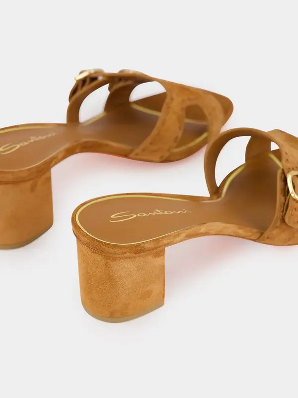 Santoni Light Suede Didi Sandals