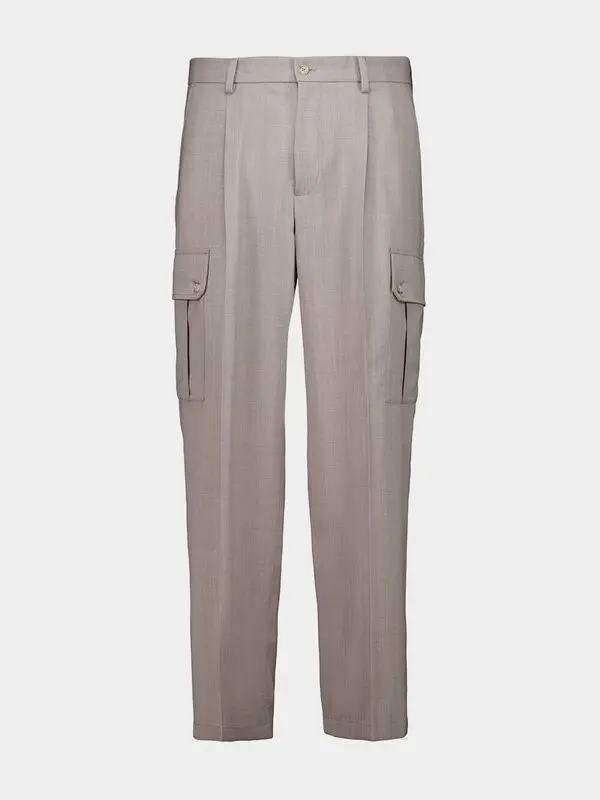 Dolce & Gabbana Wool Cargo Trousers - Grey