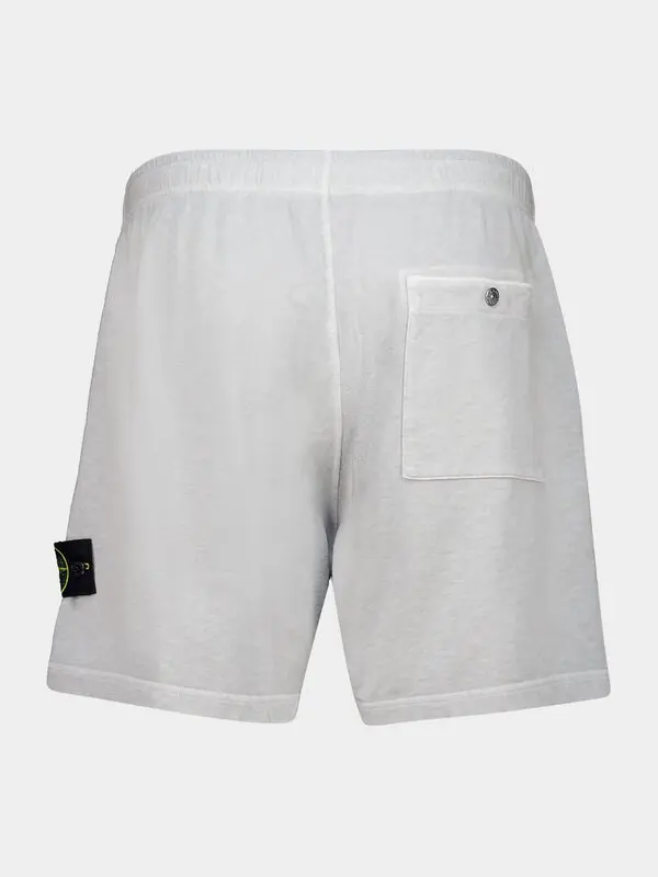 Stone Island Cotton Fleece Garment-dyed Shorts
