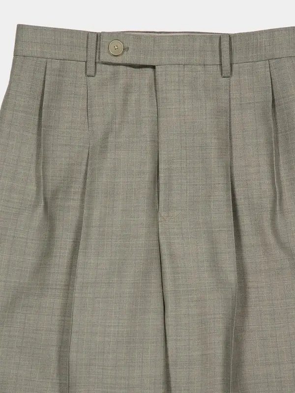 Auralee Striped Wool Slacks
