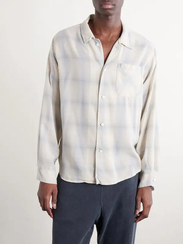 REMI RELIEF Viyella Checked Wool-blend Shirt