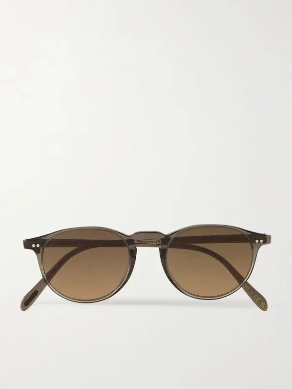 Oliver Spencer Riley Round-frame Sunglasses - Brown