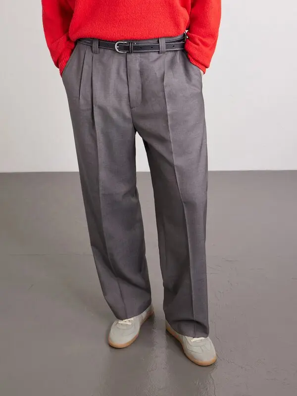 MAISON MARGIELA Replica Leather And Suede Sneakers - Gray