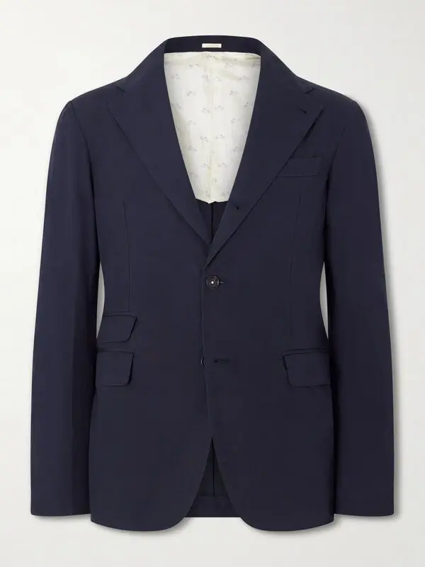 Massimo Alba Catch2 Cotton Suit Jacket - Blue