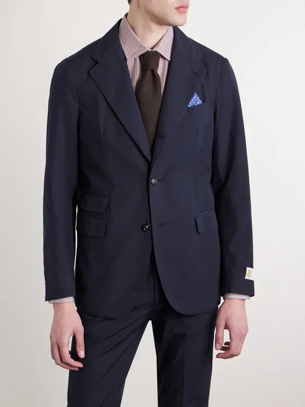 Massimo Alba Catch2 Cotton Suit Jacket - Blue