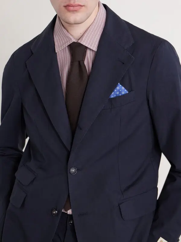 Massimo Alba Catch2 Cotton Suit Jacket - Blue