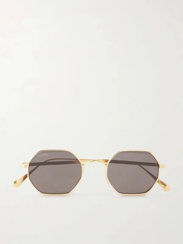 CARTIER Tone Metal Sunglasses - Gold