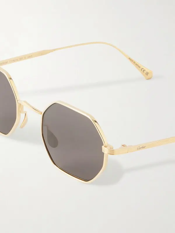 Cartier Rounded-frame Melal Sunglasses