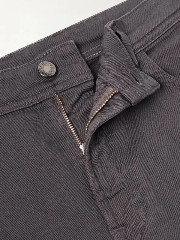 Canali Straight-leg Garment-dyed Jeans - Gray
