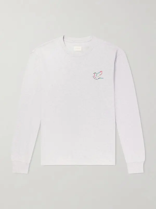 Aimé Leon Dore Dove Logo-print Cotton-jersey Sweater - Gray
