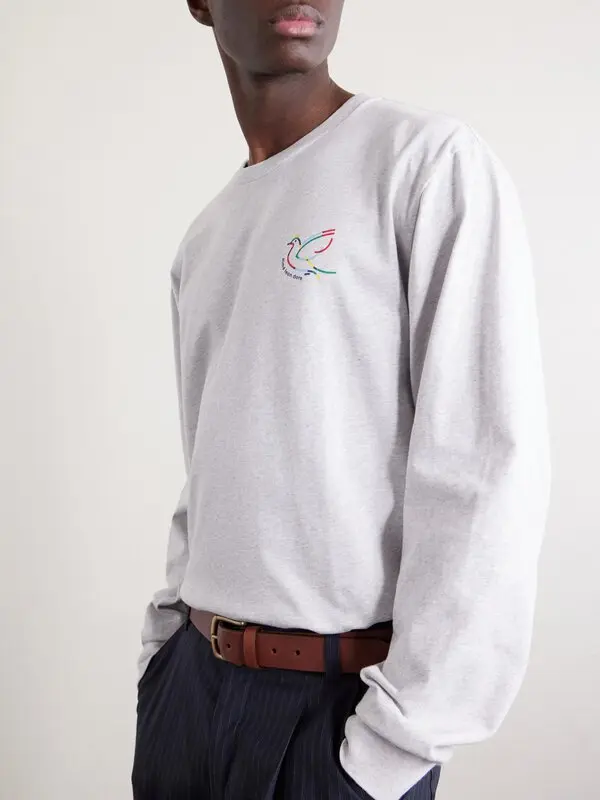 Aimé Leon Dore Dove Logo-print Cotton-jersey Sweater - Gray