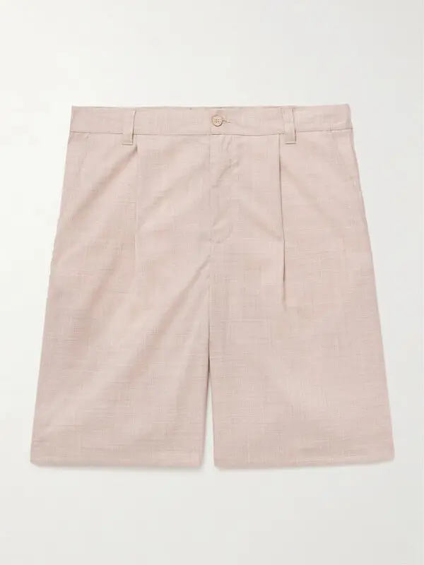 Frescobol Carioca Serano Pleated Wool Shorts