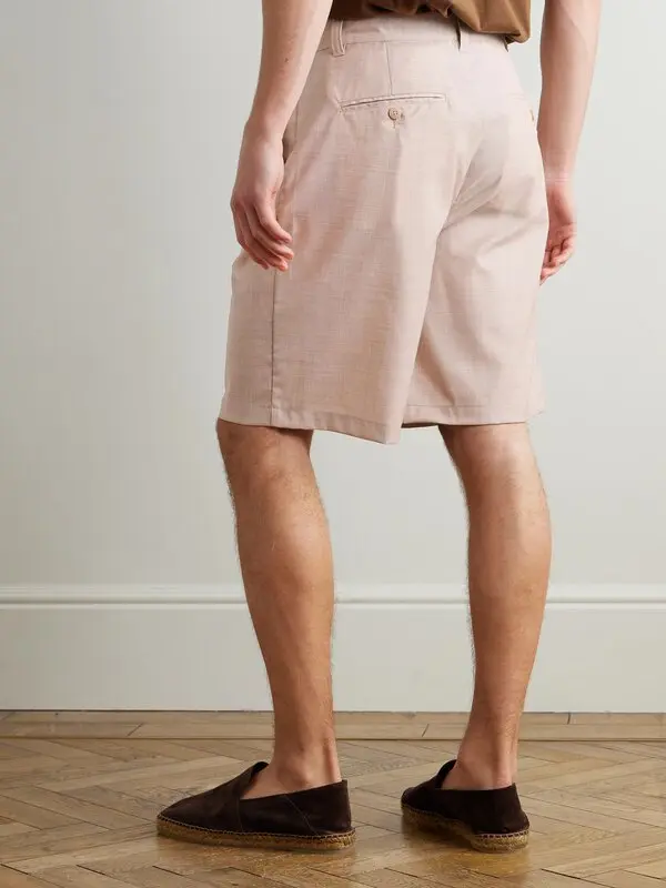 Frescobol Carioca Serano Pleated Wool Shorts