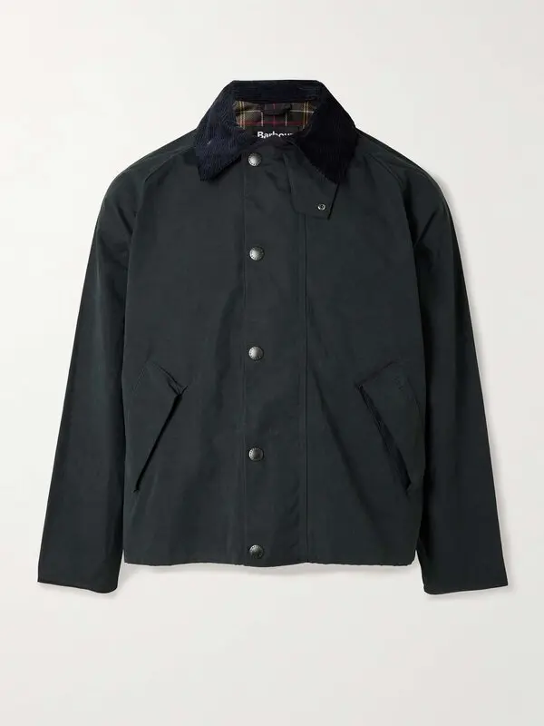 Barbour Transporter Casual Cotton-moleskin Jacket - Navy