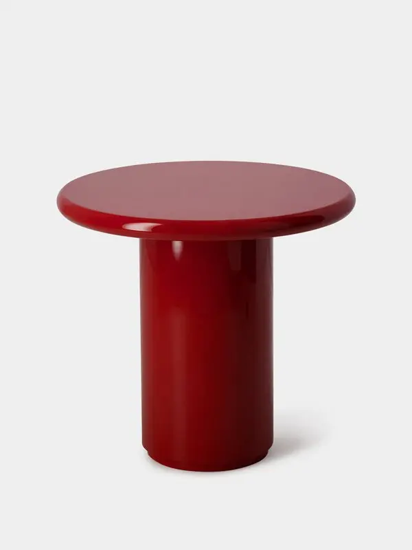 HOUSE OF CAPRICORN Amendoeira Lacquered Wood Side Table - Red