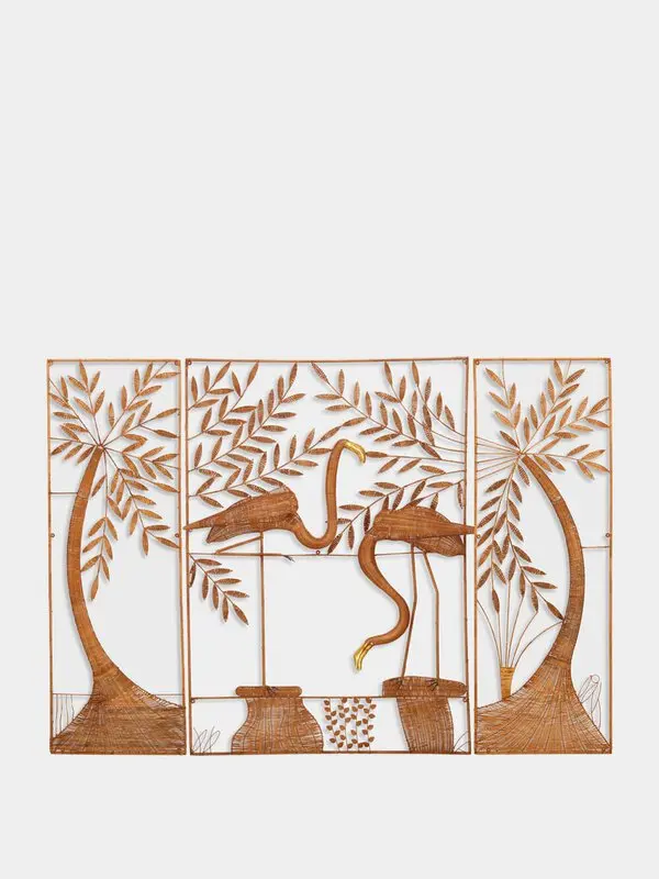 SANTANO Flamingo Wall Art - Gold