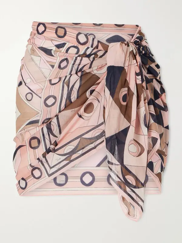Emilio Pucci Printed Cotton Pareo - Pink