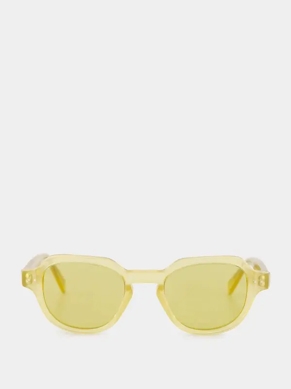 RETROSUPERFUTURE Voce Round Frame Sunglasses - Yellow