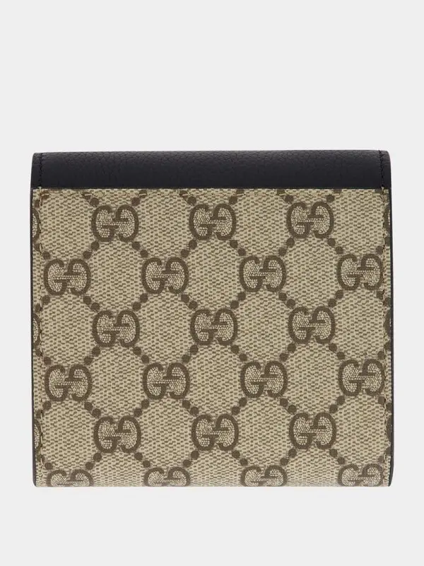 Gucci Ebony And Gg Marmont Mini Wallet
