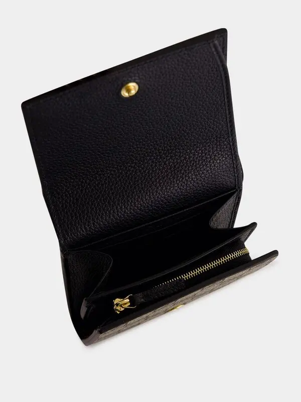 Gucci Ebony And Gg Marmont Mini Wallet