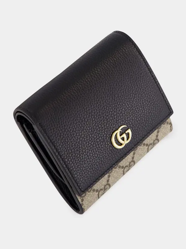 Gucci Ebony And Gg Marmont Mini Wallet