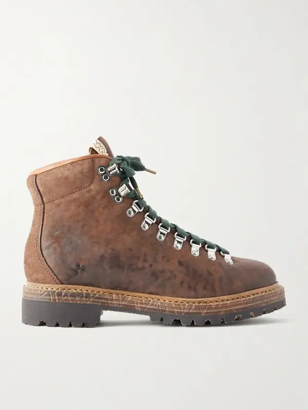 Visvim Whymper Folk Distressed Leather Boots - Brown