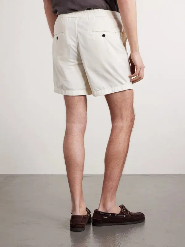 SLOWEAR Straight-leg Cotton-corduroy Drawstring Shorts