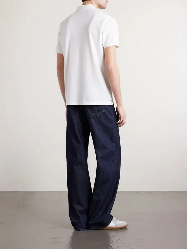 Moncler Logo-appliquéd Cotton-piqué Polo Shirt