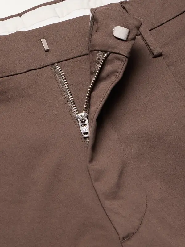 Nn07 Bill 1804 Straight-leg Cotton-blend Trousers - Brown