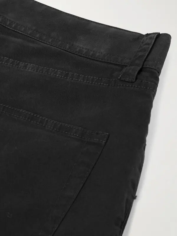 JAMES PERSE Straight-leg Brushed Cotton-blend Twill Trousers