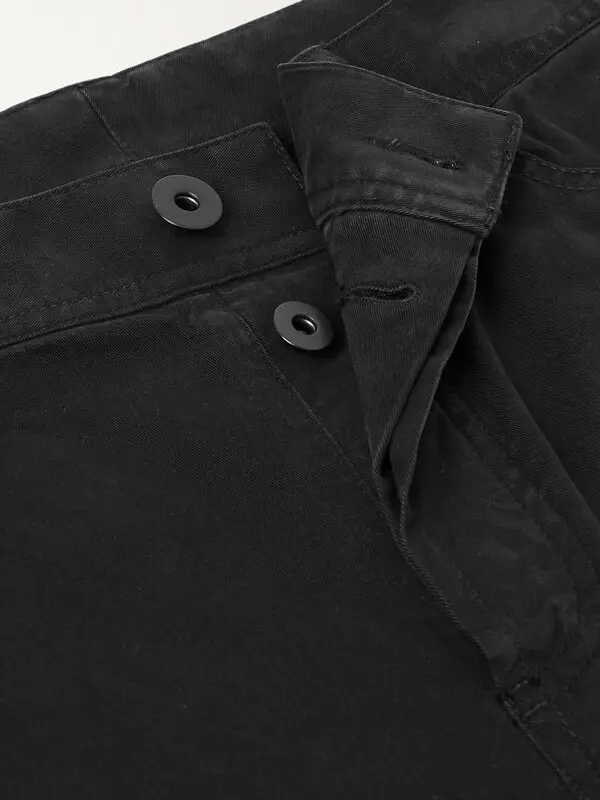 JAMES PERSE Straight-leg Brushed Cotton-blend Twill Trousers