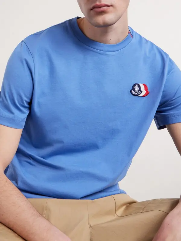 Moncler Logo-appliquéd Cotton-jersey T-shirt