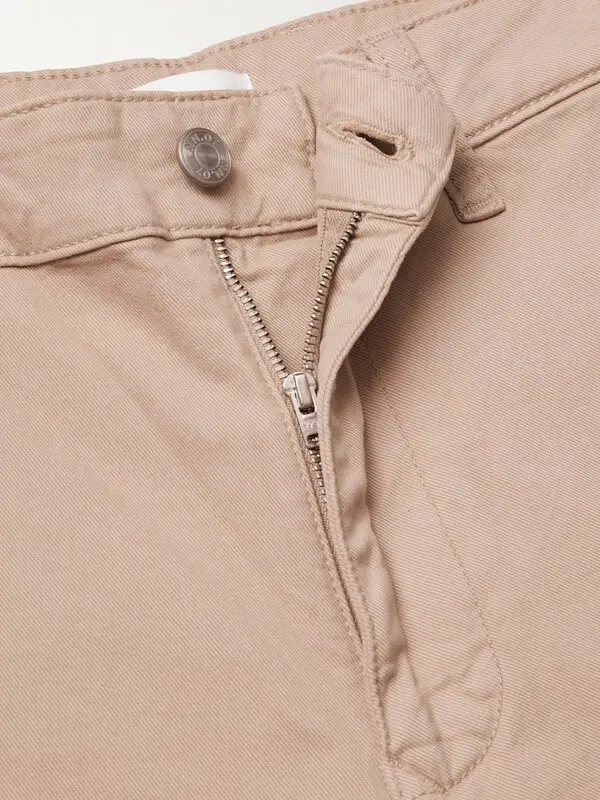 Nn07 Aden 1923 Straight-leg Organic Cotton-blend Twill Shorts - Neutrals