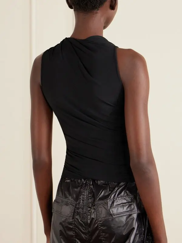Rick Owens Gathered Stretch-jersey T-shirt