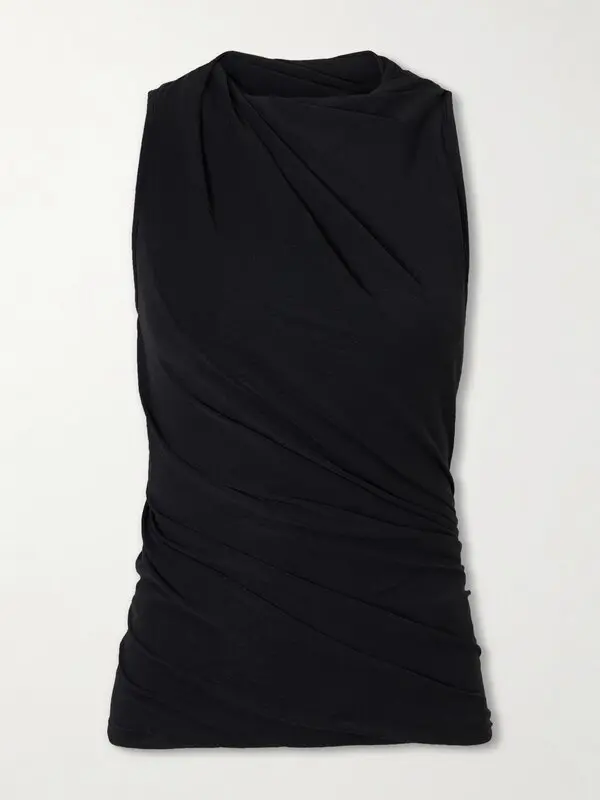 Rick Owens Gathered Stretch-jersey T-shirt - Black