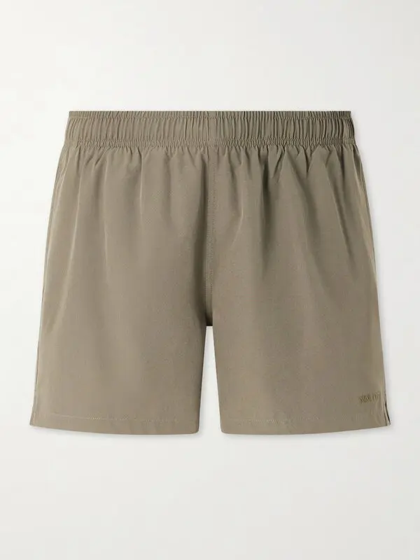Nn07 Straight-leg Short-length Recycled-shell Swim Shorts - Green